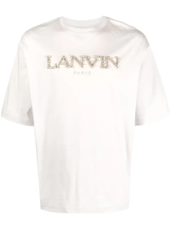 LANVIN Logo-embroidered Cotton T-shirt
