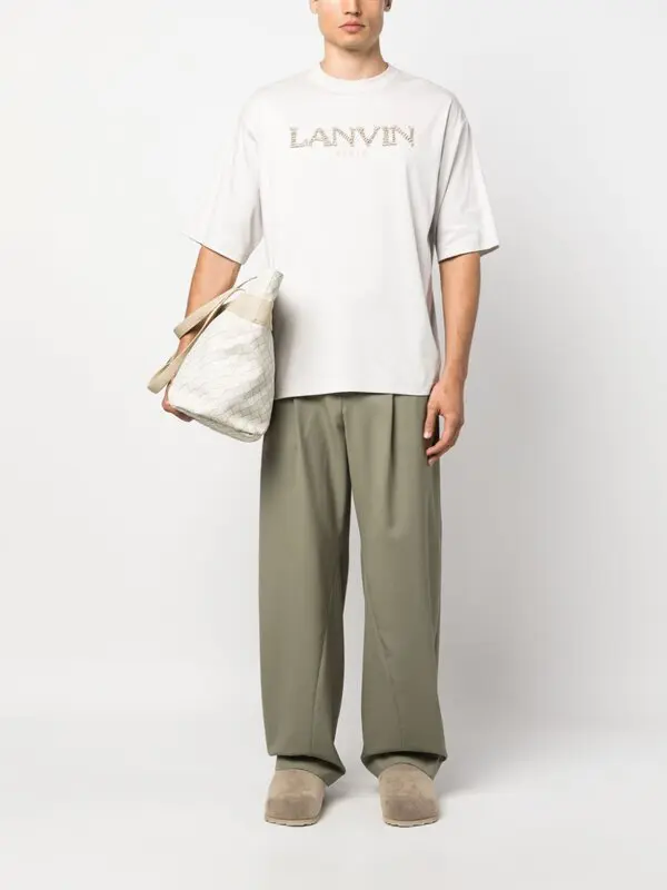 LANVIN Logo-embroidered Cotton T-shirt