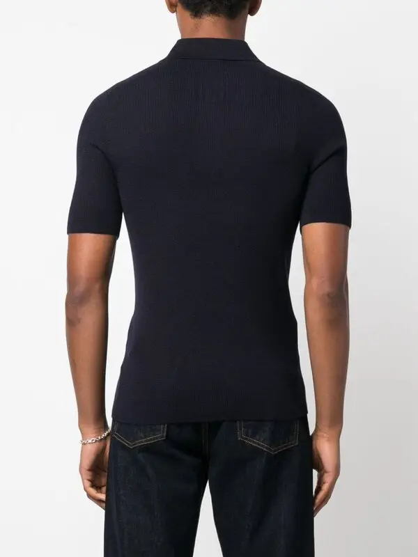 Balmain Logo-patch Wool Polo Shirt