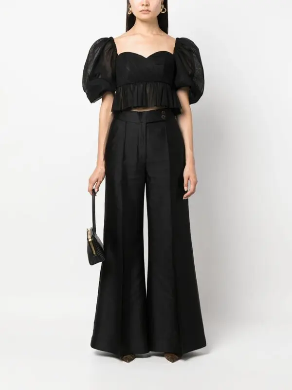 Zimmermann Wool-blend Wide-leg Trousers
