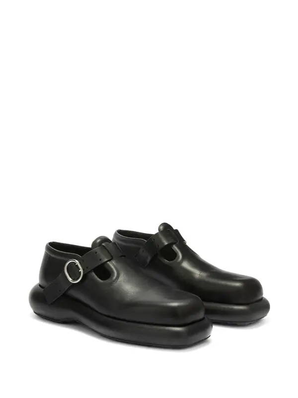 JIL SANDER Leather Loafers - Black