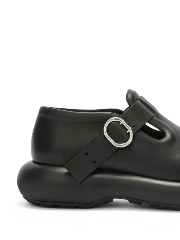 JIL SANDER Leather Loafers - Black