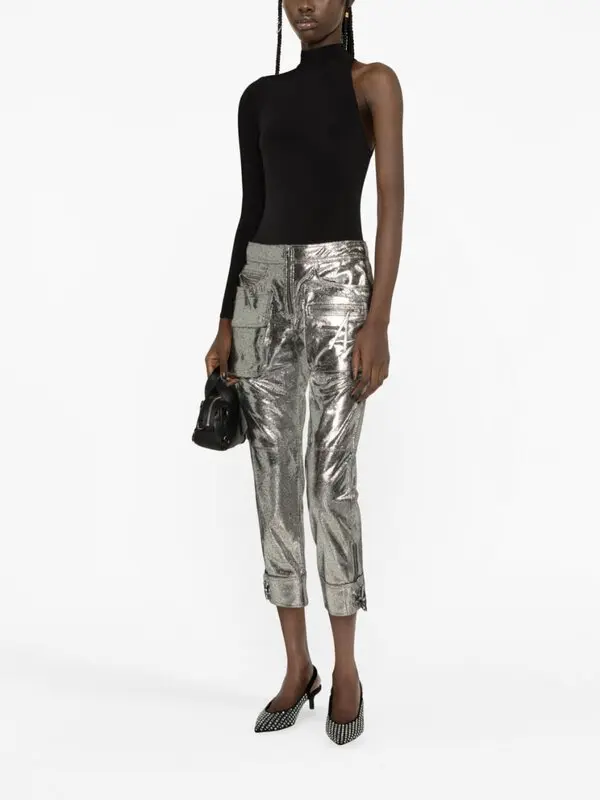 Isabel Marant Étoile Ciane Metallic Cropped Trousers