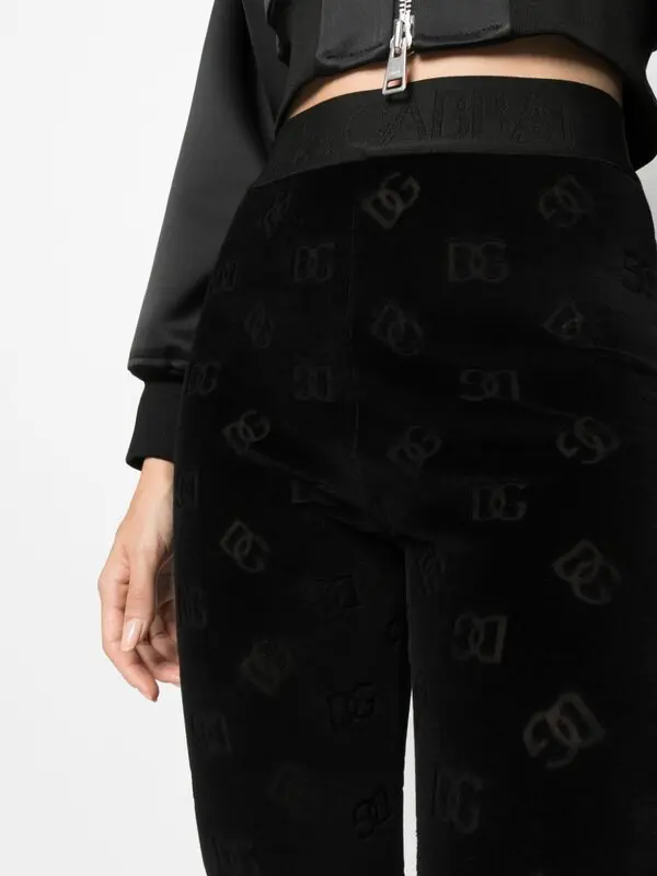 Dolce & Gabbana Dna Logo-debossed Cotton Leggings