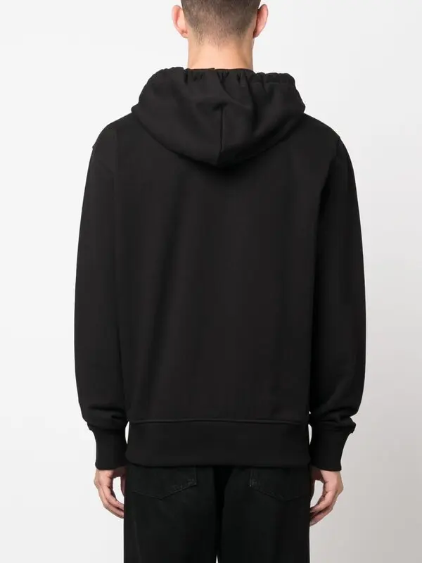 Versace Logo-embroidered Zip-up Hoodie