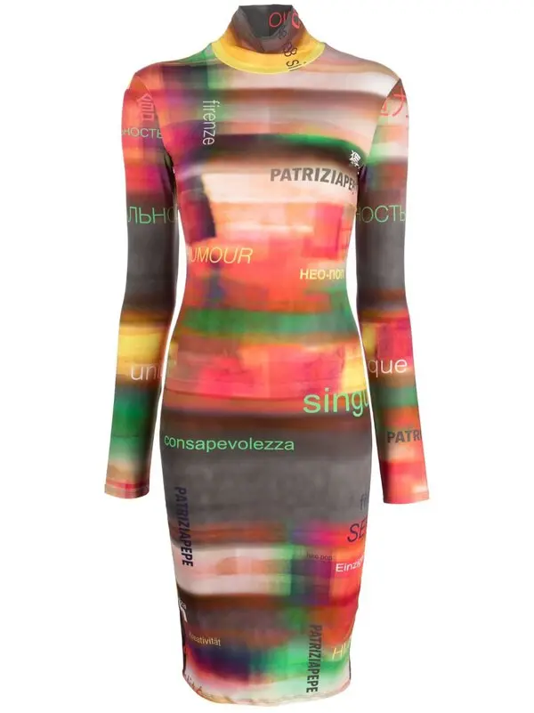 Patrizia Pepe Slogan-print Midi Dress