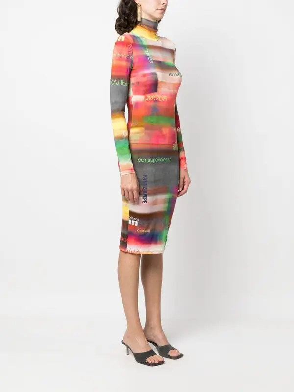 Patrizia Pepe Slogan-print Midi Dress