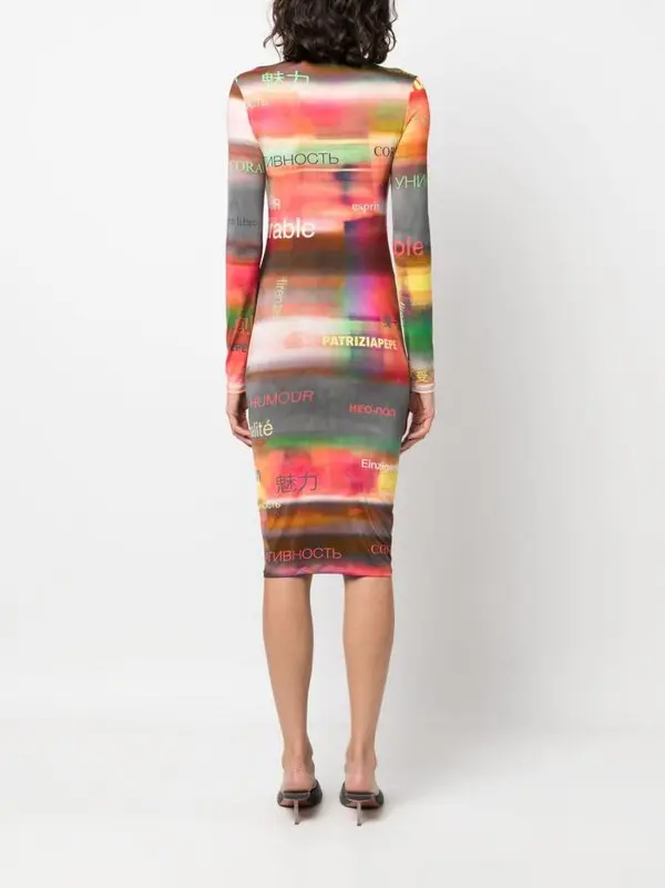 Patrizia Pepe Slogan-print Midi Dress