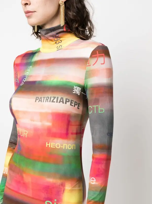 Patrizia Pepe Slogan-print Midi Dress