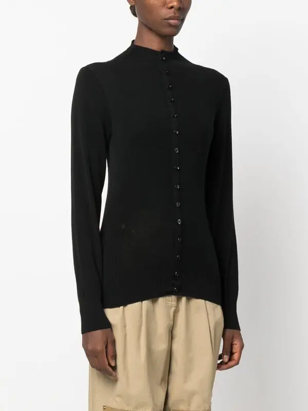 LEMAIRE High-neck Wool Cardigan