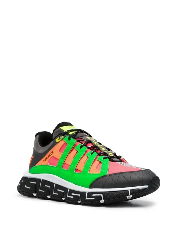 Versace Trigreca Panelled Sneakers - Grey