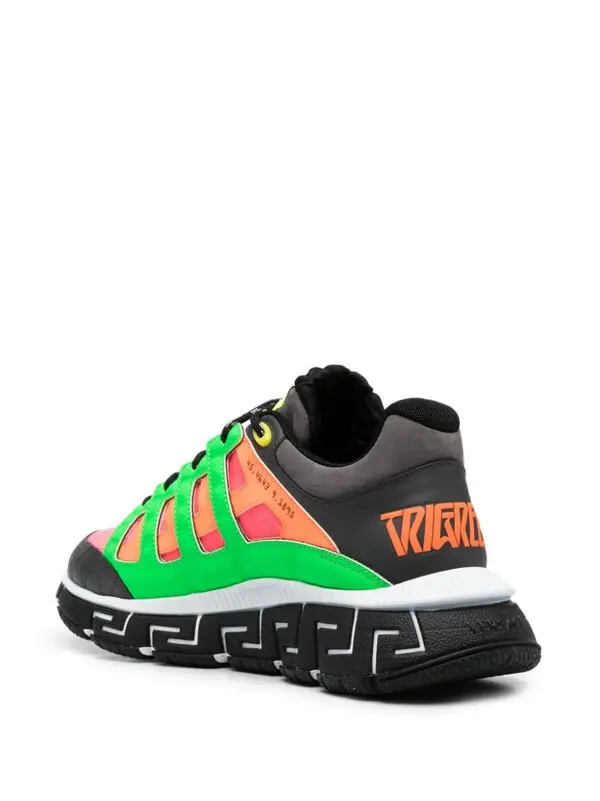 Versace Trigreca Panelled Sneakers - Grey