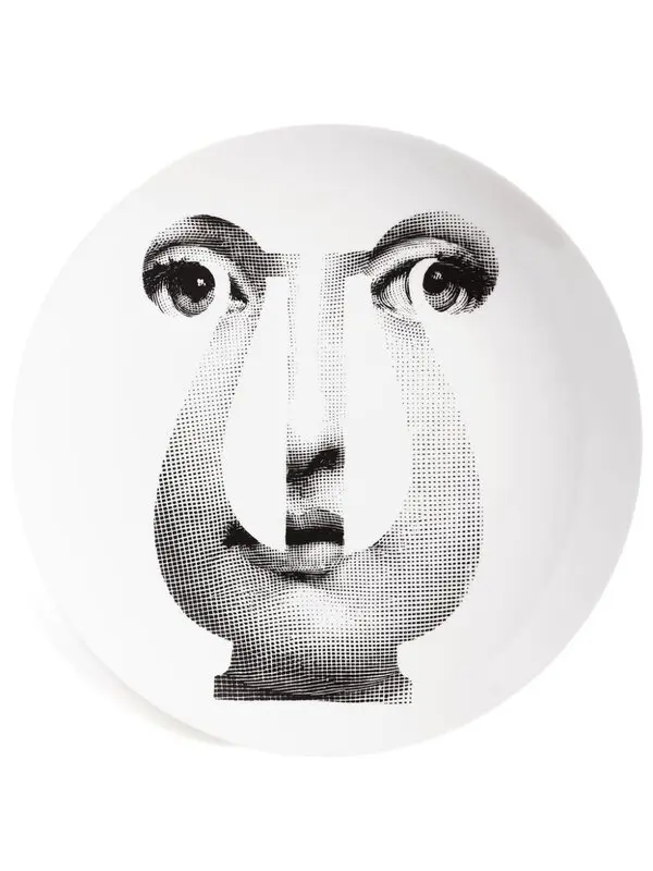 FORNASETTI Tema E Variazioni Porcelain Plate - White