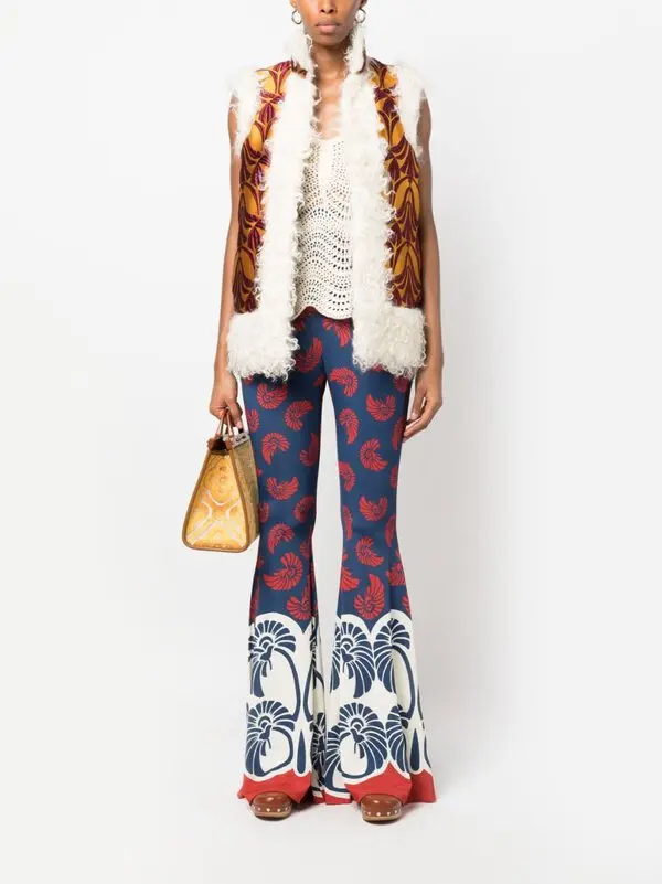 La DoubleJ Patterned Brocade Vest - Yellow