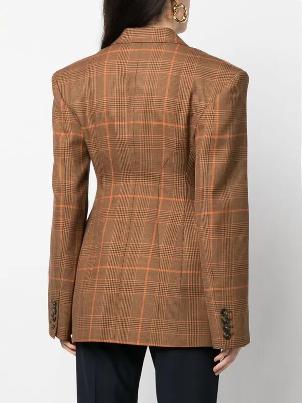 Stella McCartney Double-breasted Checked Wool Blazer