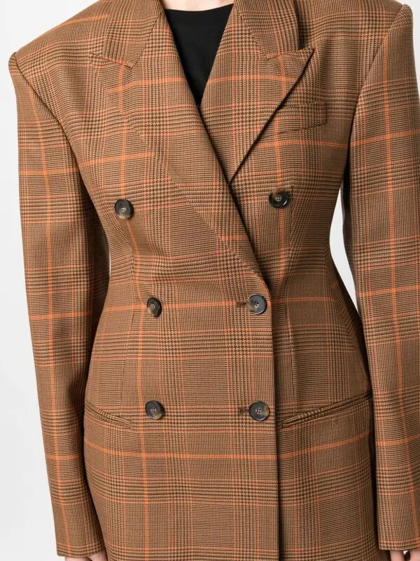 Stella McCartney Double-breasted Checked Wool Blazer