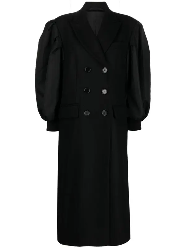 Simone Rocha Double-breasted Wool-blend Coat