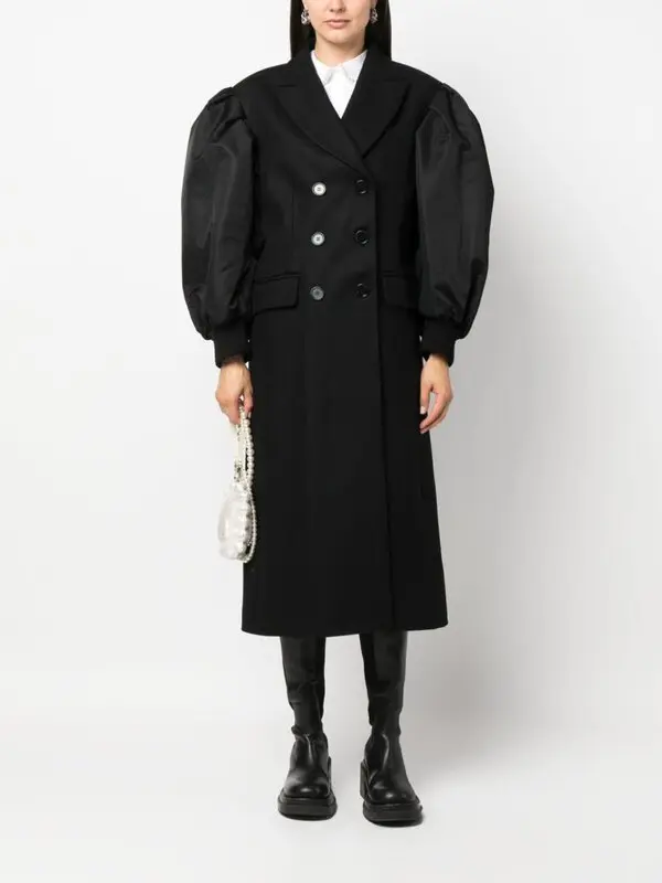 Simone Rocha Double-breasted Wool-blend Coat