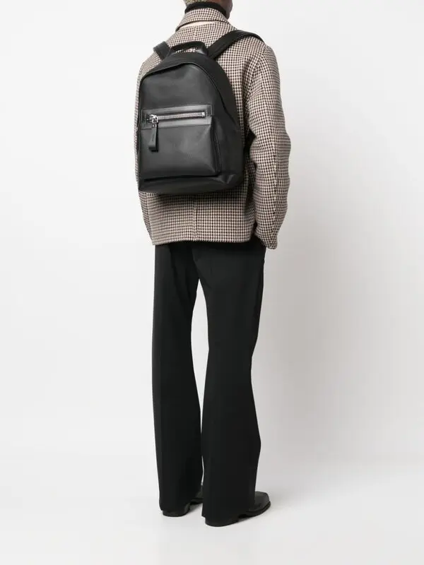 TOM FORD Zip-pocket Leather Backpack - Black