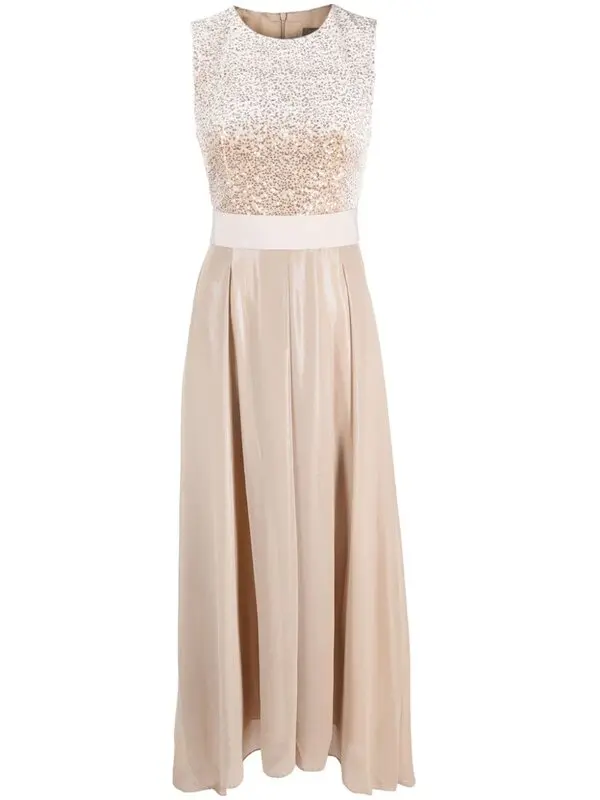 Peserico Sequin-embellished Flared Long Dress
