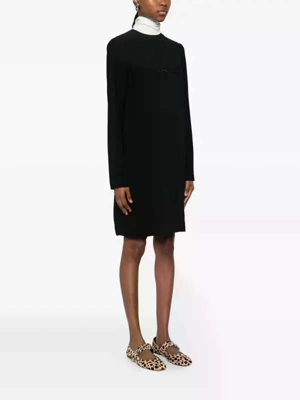 N°21 Scarf-detail Two-tone Minidress - Black