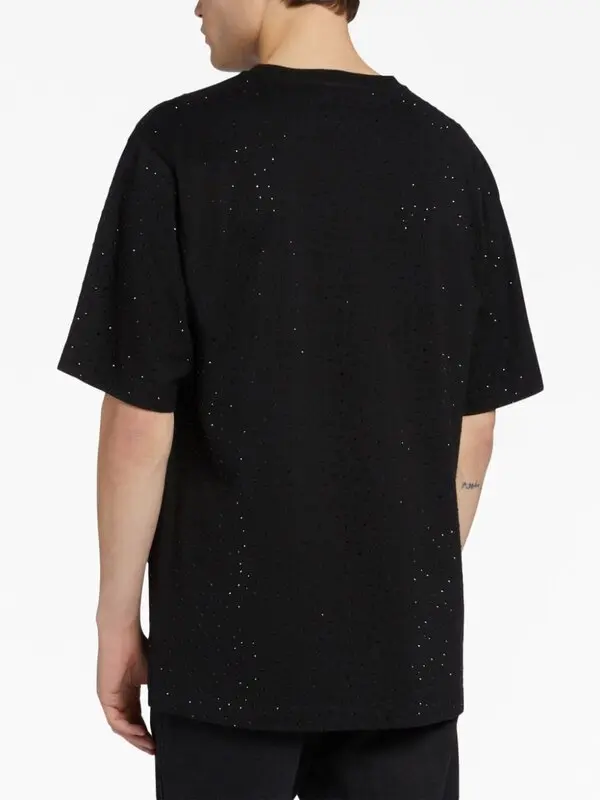 GIUSEPPE ZANOTTI Embellished Cotton T-shirt