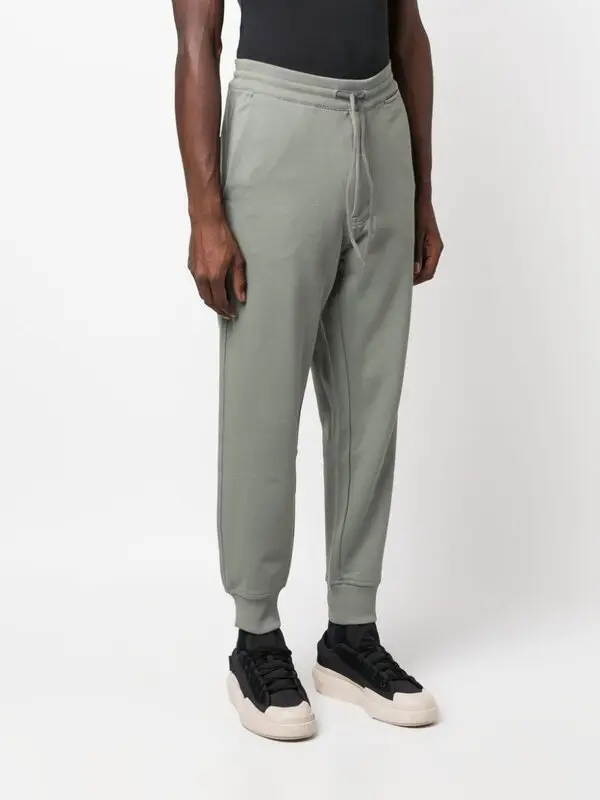 Y3 Logo-patch Organic-cotton Track Pants - Green