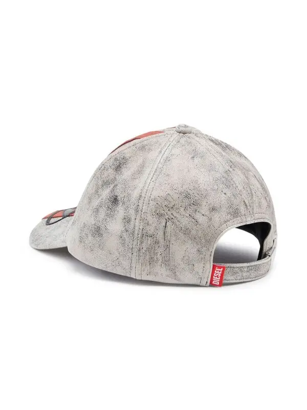 DIESEL C-olav Leather Cap - Grey