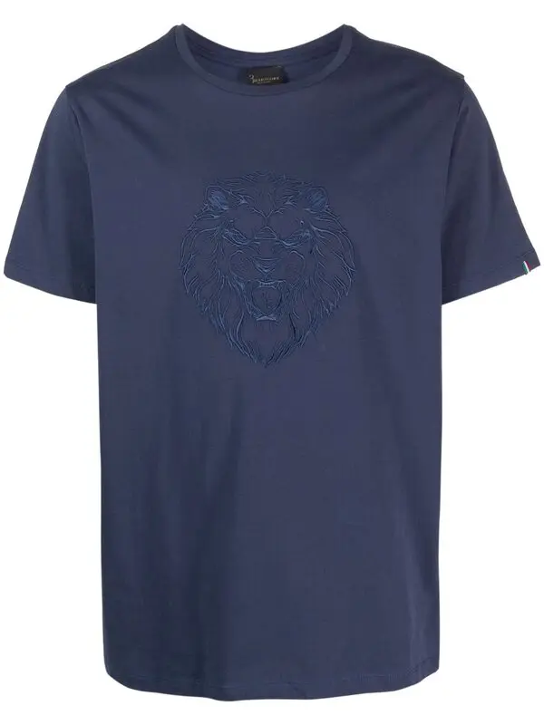 BILLIONAIRE Lion-embroidered Cotton T-shirt