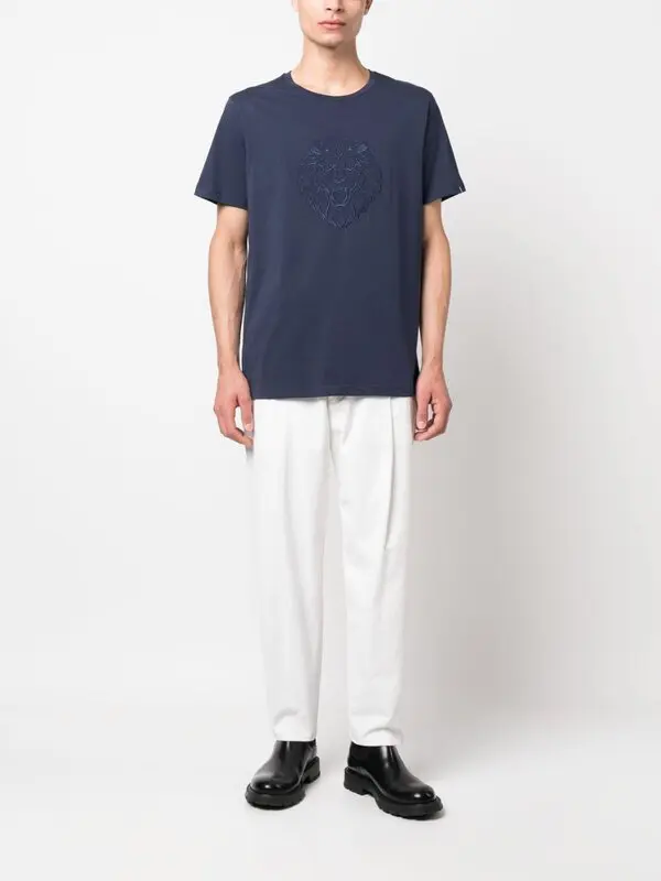 BILLIONAIRE Lion-embroidered Cotton T-shirt