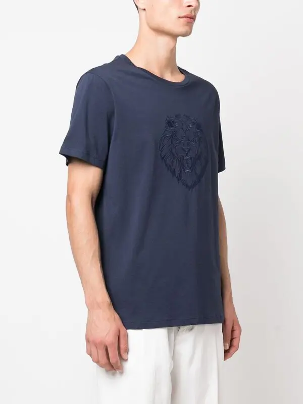 BILLIONAIRE Lion-embroidered Cotton T-shirt