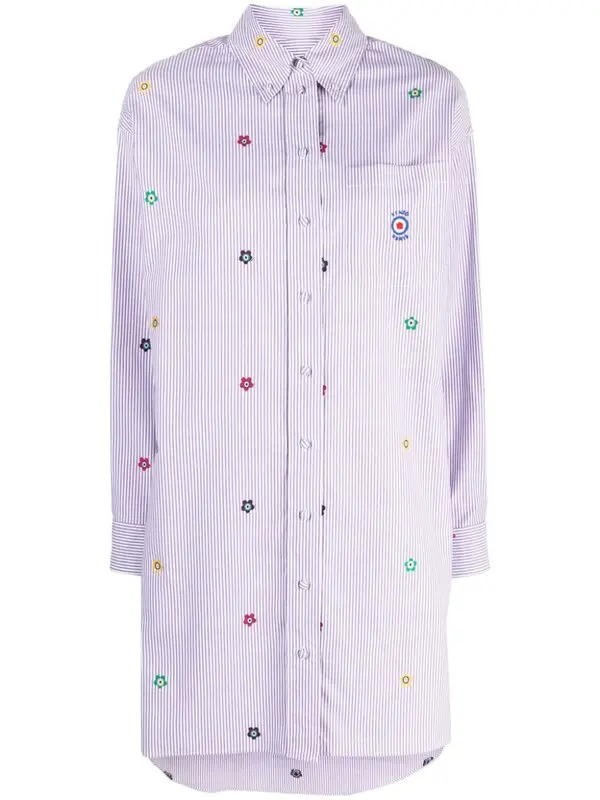Kenzo Design-embroidered Poplin Shirtdress