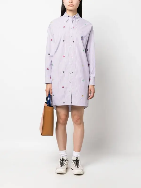 Kenzo Design-embroidered Poplin Shirtdress