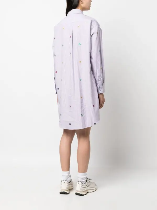 Kenzo Design-embroidered Poplin Shirtdress