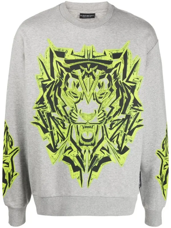 PLEIN SPORT Thunder Tiger Sweatshirt - Grey