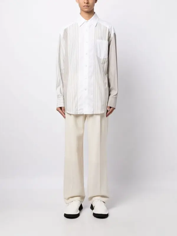 FENG CHEN WANG Striped Long-sleeve Shirt