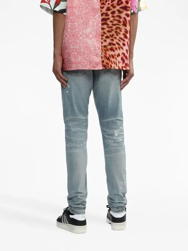 Amiri Logo-print Distressed Jeans
