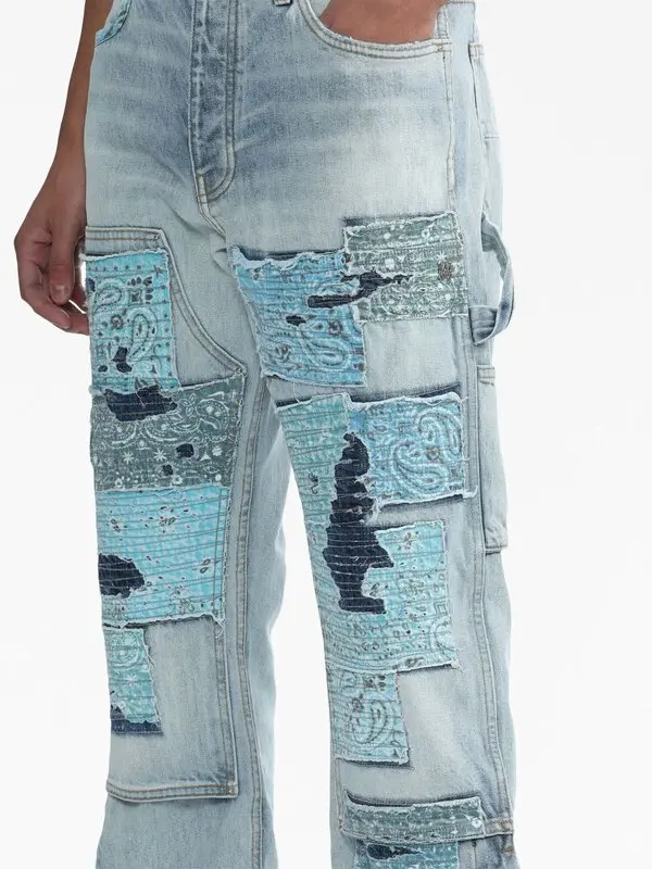 Amiri High-rise Patchwork Jeans