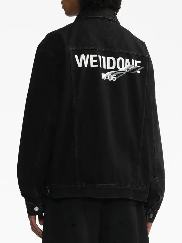We11Done Logo-print Denim Jacket