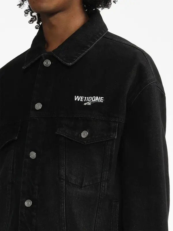 We11Done Logo-print Denim Jacket