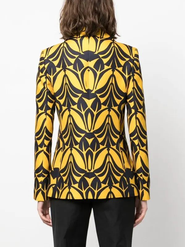 La DoubleJ Papyrus-print Cady Blazer - Yellow