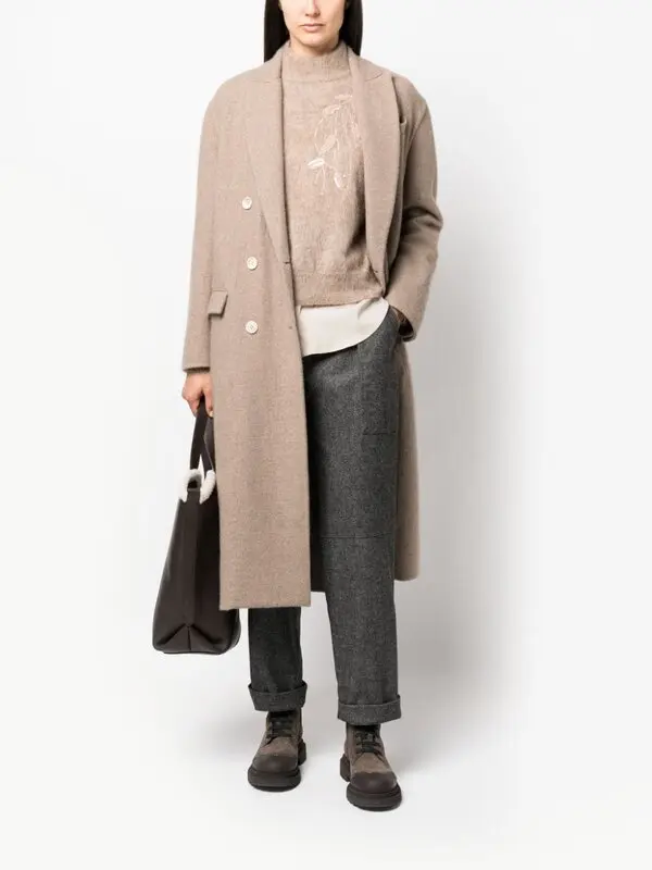 Brunello Cucinelli Cropped Wool-blend Trousers