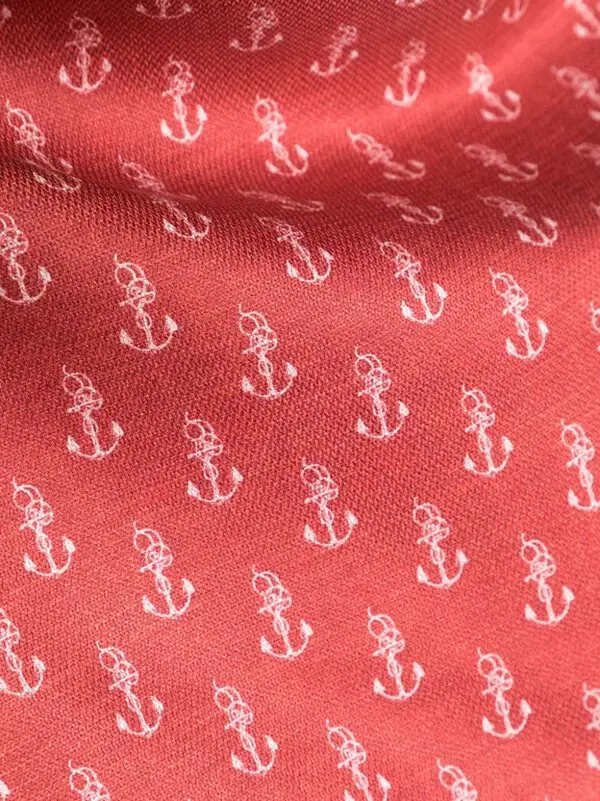 Brunello Cucinelli Anchor-embroidered Silk Scarf
