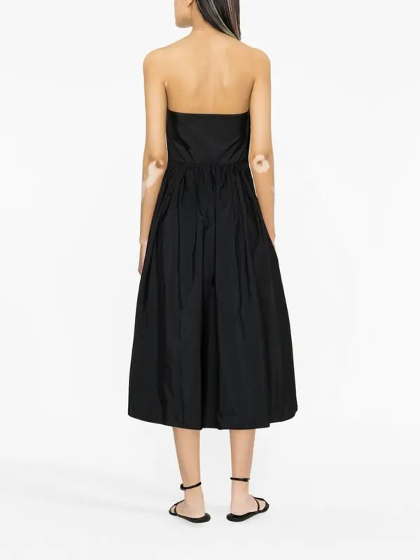 Red Valentino Strapless Bow Appliqué Midi Dress
