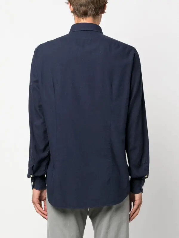 Boglioli Long-sleeve Buttoned Shirt - Blue