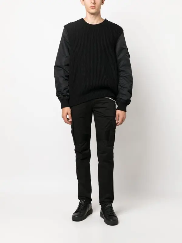 Balmain Zip-detail Skinny-leg Trousers - Black