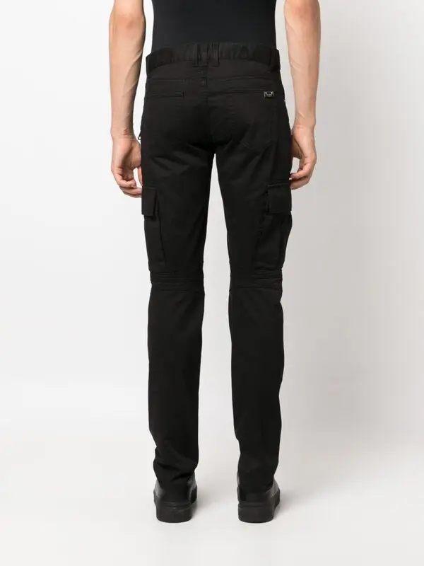 Balmain Zip-detail Skinny-leg Trousers - Black