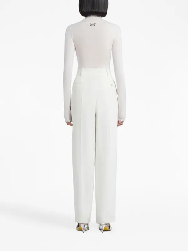 Marni Tailored Straight-leg Trousers - White