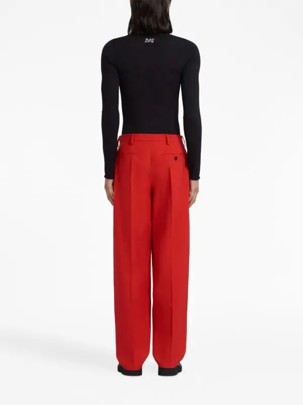 Marni Wool Trousers - Red