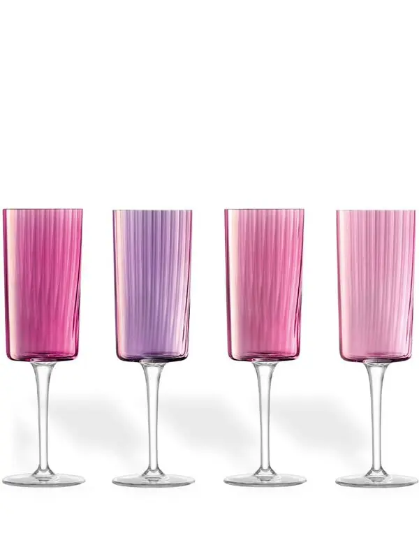 LSA INTERNATIONAL Gems Champagne Flutes - Pink